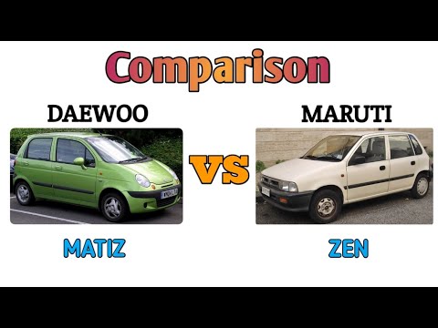 Daewoo matiz vs Maruti suzuki zen comparison and review |old hatchback ...