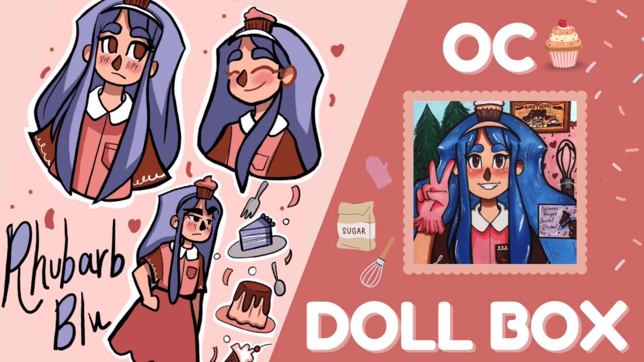 Creating a Doll Box Design for my OC! 🧁 | Marker Illustration - YouTube