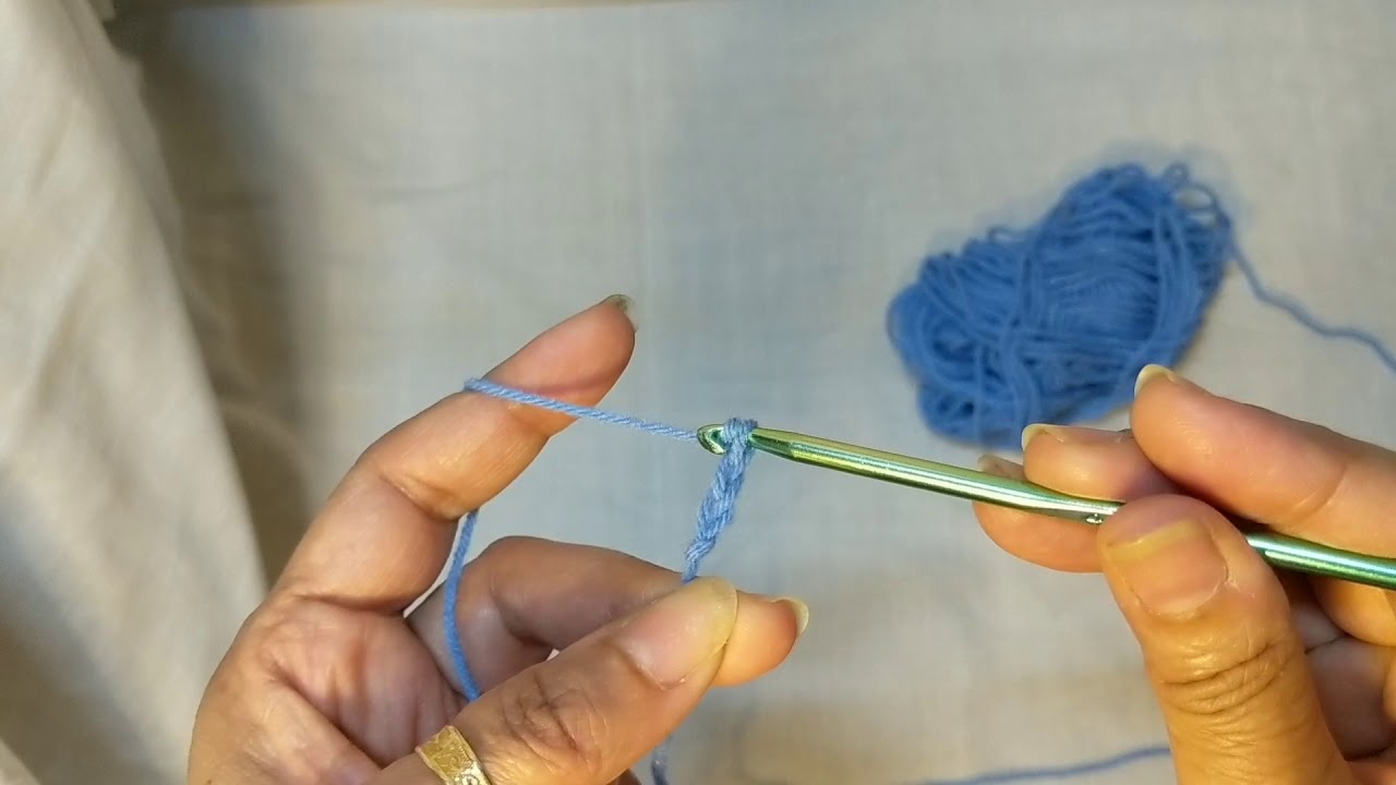 HOW TO WORK A CROCHET CHAIN STITCH (ch) - YouTube