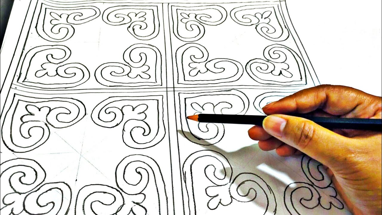 Draw Unique Nakshi Kantha Designs Easily । Latest Nakshi Kantha Design ...
