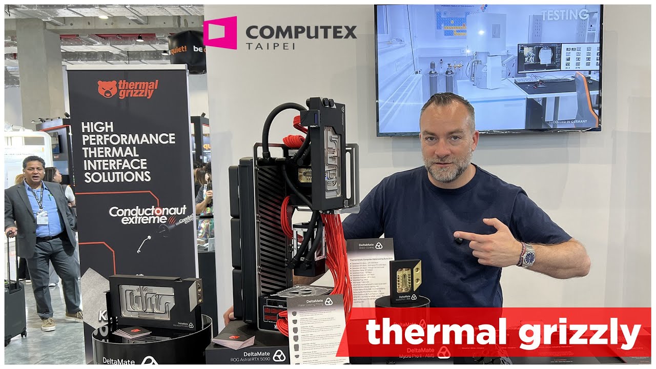 thermal grizzly, le stand des overclockers au Computex - YouTube