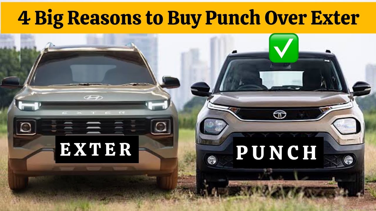 Hyundai Exter Vs Tata Punch | Tata Punch pure Vs Hyundai Exter Base ...
