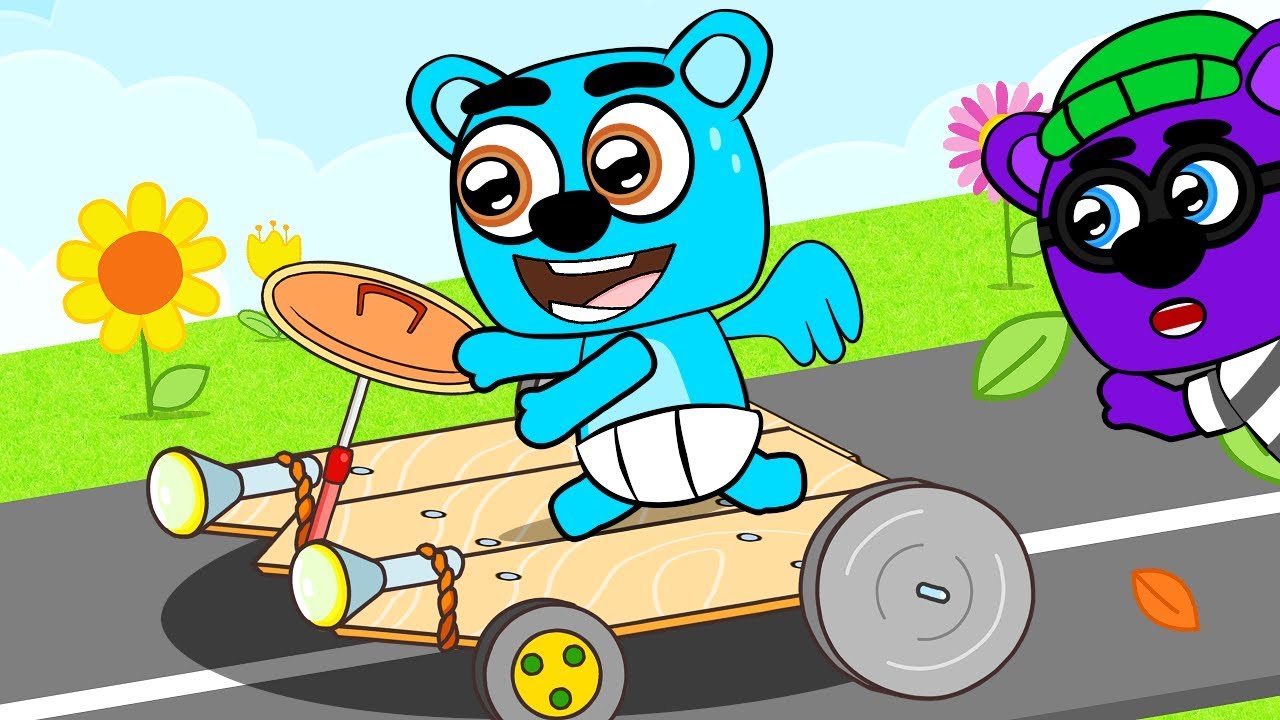 Cute family will teach how to make car for children 🚗 - YouTube