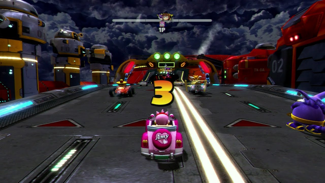 Sonic & Sega All-Stars Racing (PS3) Amy Racing In Thunder Deck (Expert ...