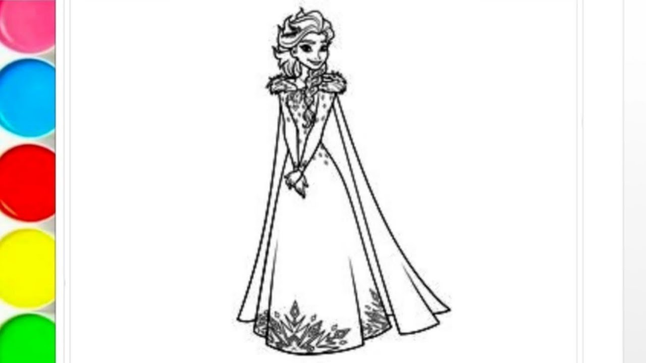 how to draw Elsa from Frozen, Elaa Disney princess drawing, elsa Frozen ...