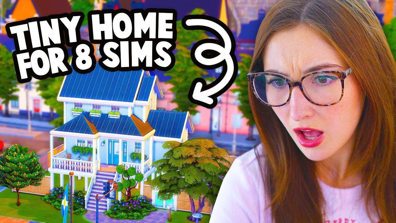 can i build a tiny home for *8 SIMS* in the sims 4? - YouTube