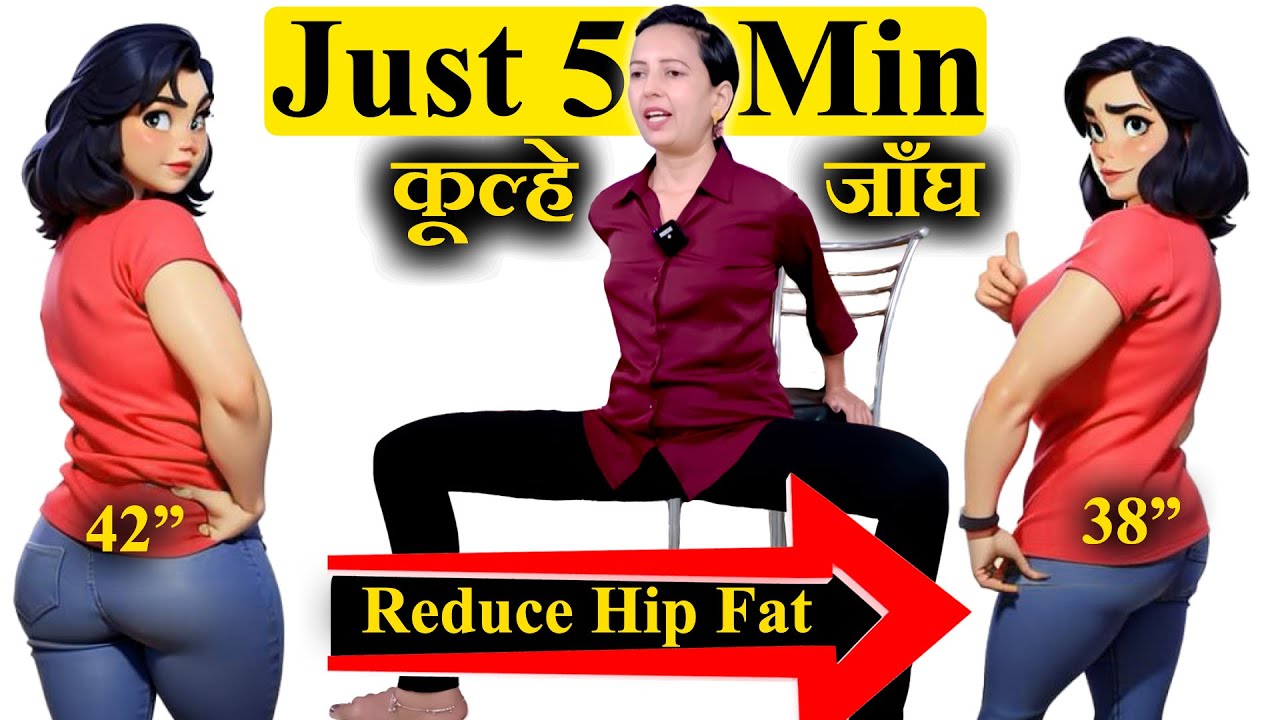 Side HIP FAT Reduce Exercise at Home, THIGH FAT | Hips Kam Karne Ki ...