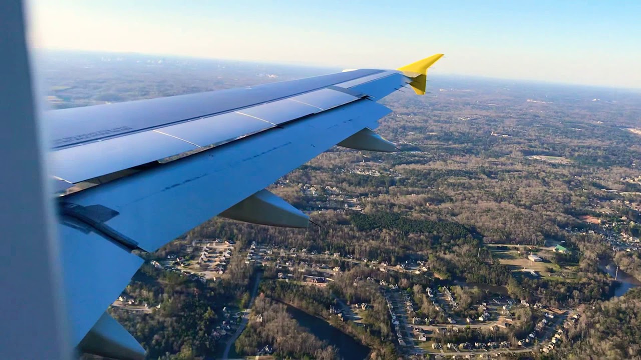 Spirit Airlines landing in Atlanta Georgia - YouTube