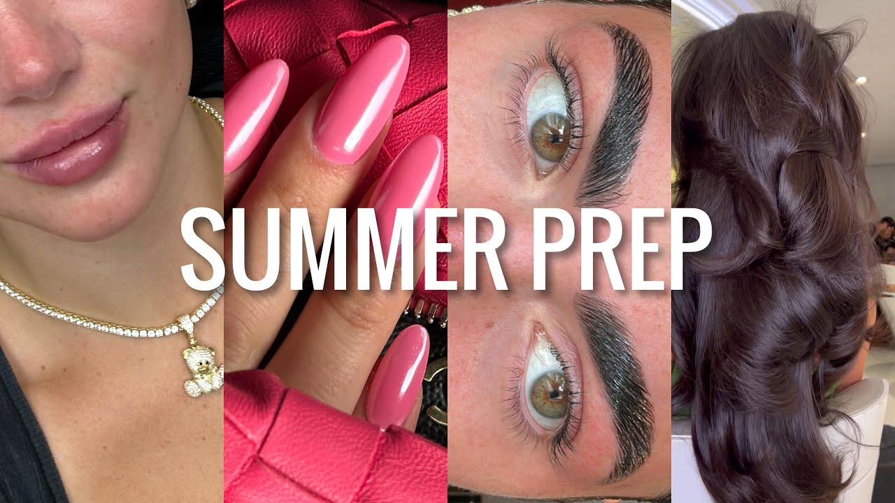 EXTREME SUMMER PREP: lip filler, haircut, brows & nails - YouTube