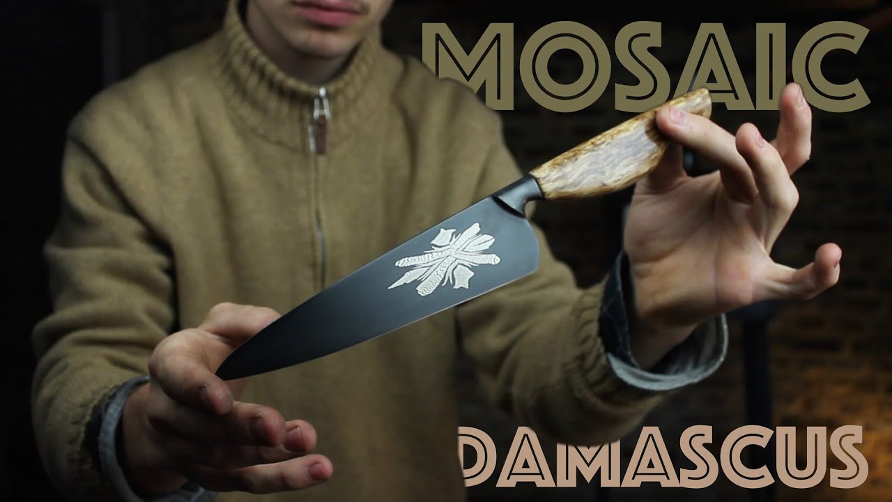 The Rhythm In Which Flowers Bloom - Making Mosaic Damascus Knives - YouTube