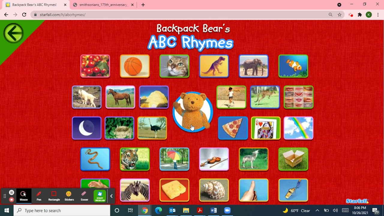 Class Meeting:10/26/21 Starfall Music/October Calendar/"Rainbow"&N2Y ...