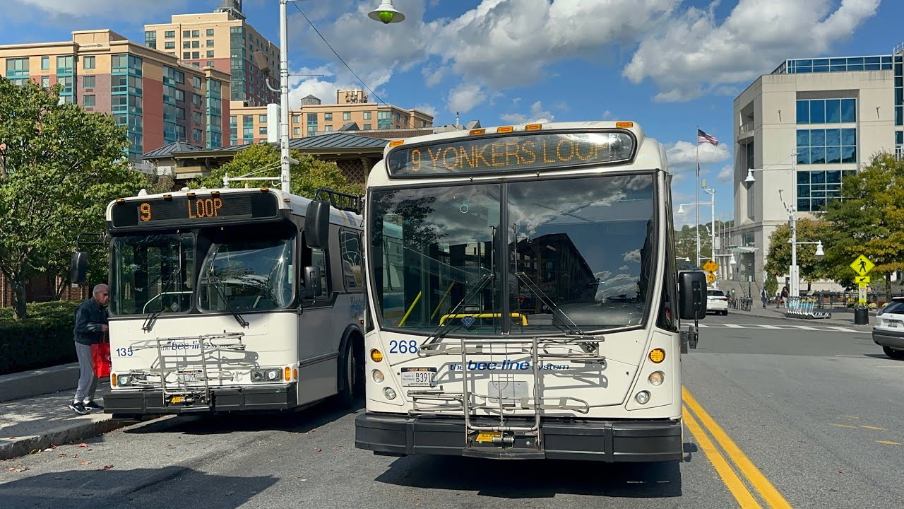 the Bee-Line system 2023 60fps: 2009 NABI 40 LFW HEV #268 on Route 9 ...