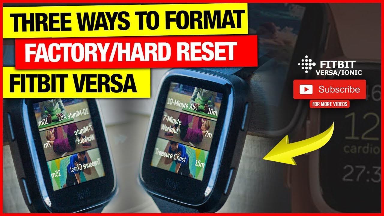 Format/factory/hard reset - fitbit sense, versa 3, 2 & Lite OR erase ...