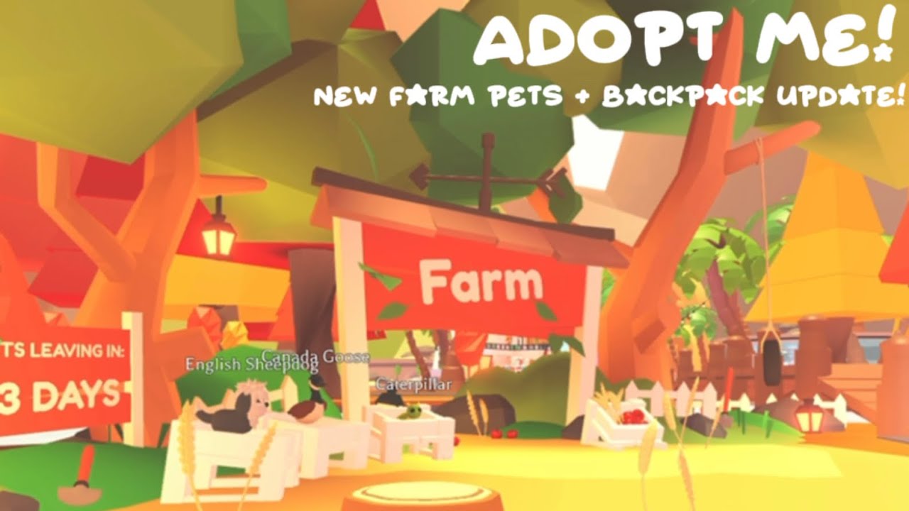 NEW FARM PETS + BACKPACK UPDATE IN ADOPT ME! - YouTube