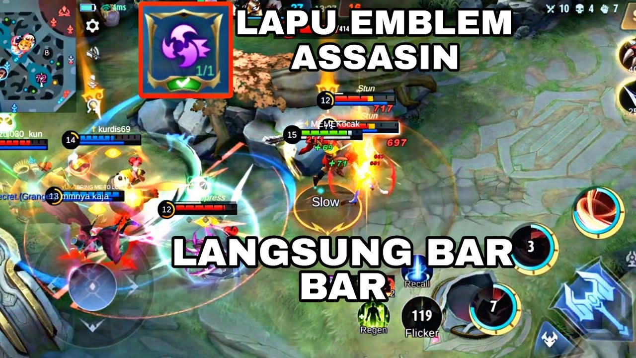 GAME PLAY LAPU VS JOY - LANGSUNG BAR BAR PAKE EMBLEM ASSASIN # ...