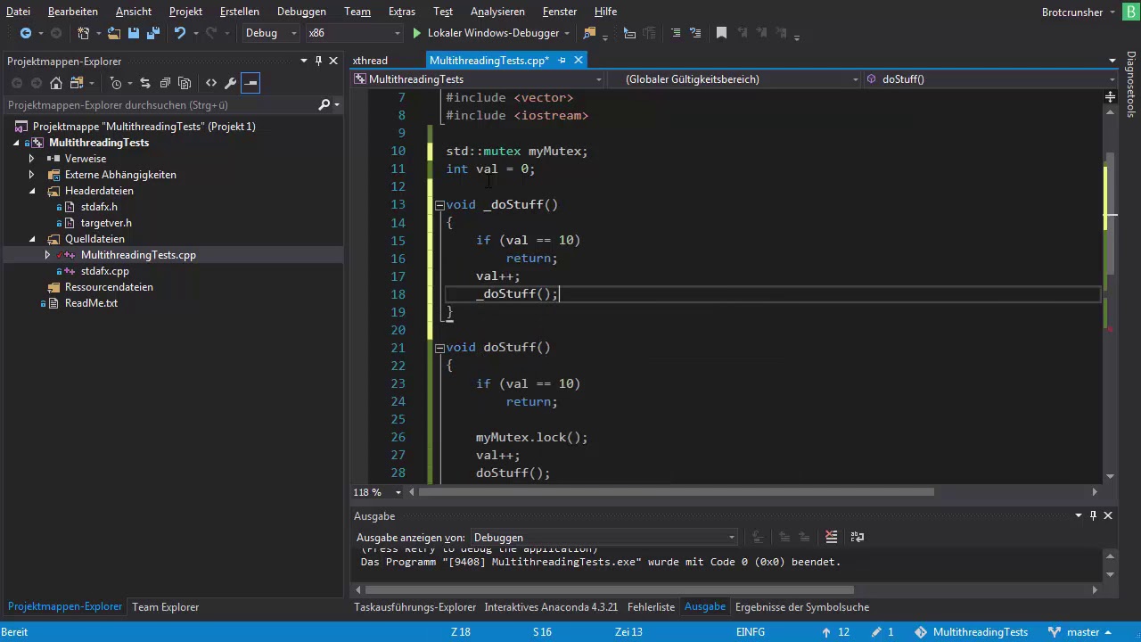 Multithreading In C 015 Stdrecursivemutex Youtube 4955