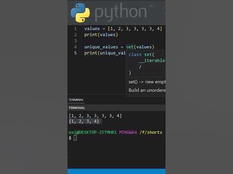 So kannst du doppelte Einträge aus einer Liste in Python entfernen #python #shorts - YouTube