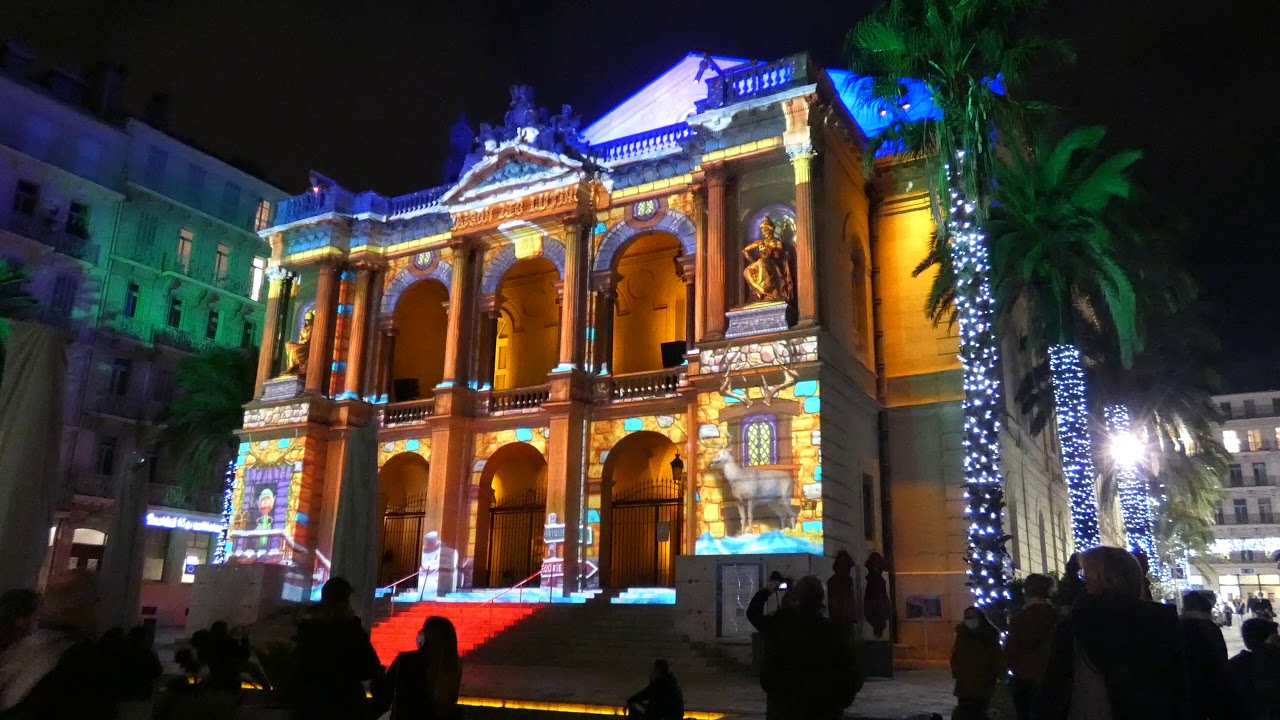 SON ET LUMIÈRE SUR LA FAÇADE DE L’OPÉRA DE TOULON - 4K - (décembre 2020 ...