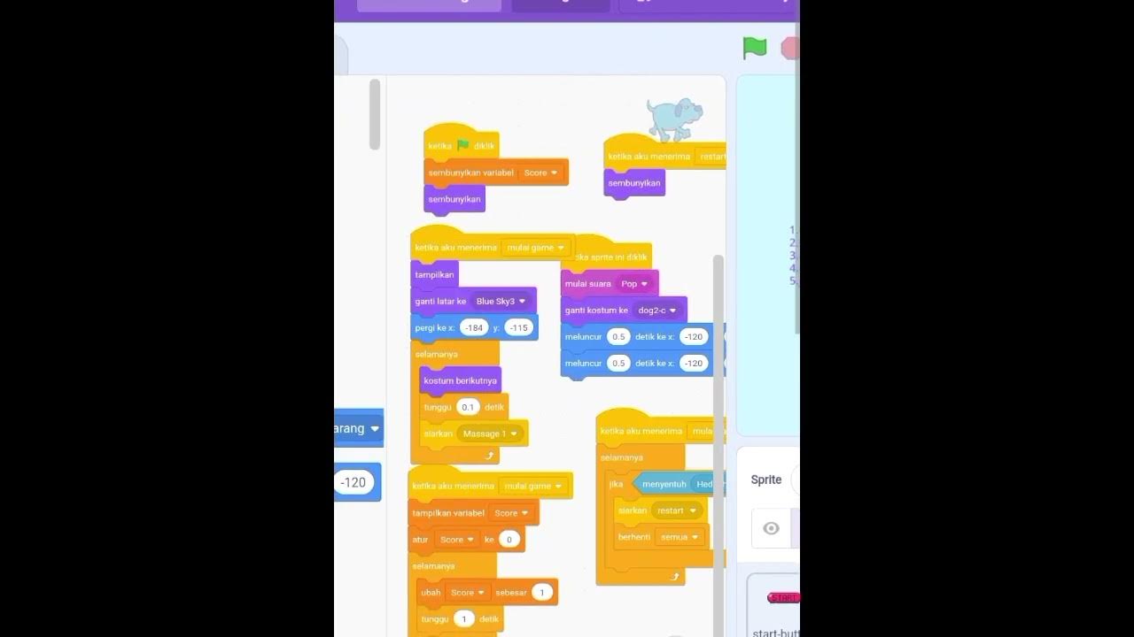 Cara membuat game di scratch by nabila awalia r - YouTube