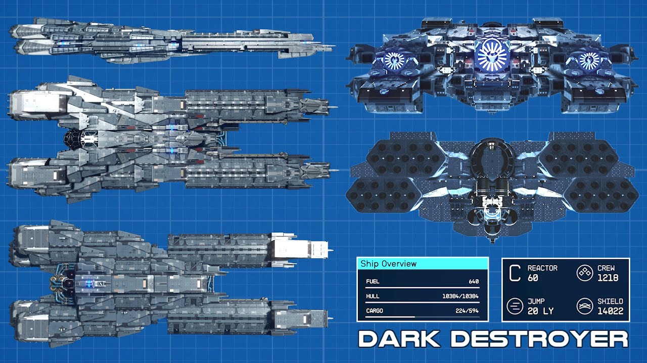 Starfield M-class catamaran battleship equipped with a huge main gun ...