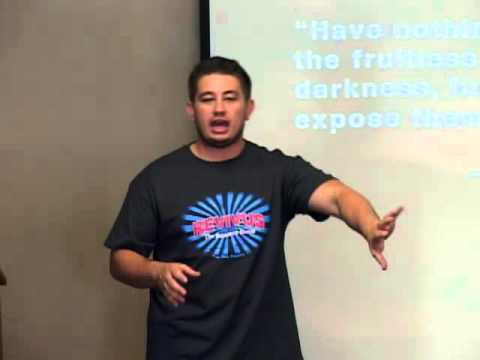 Good Fight Ministries Chad Davidson speaking at the Ventura County ...