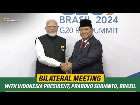 PM Modi holds bilateral meeting with Indonesia President, Prabovo ...