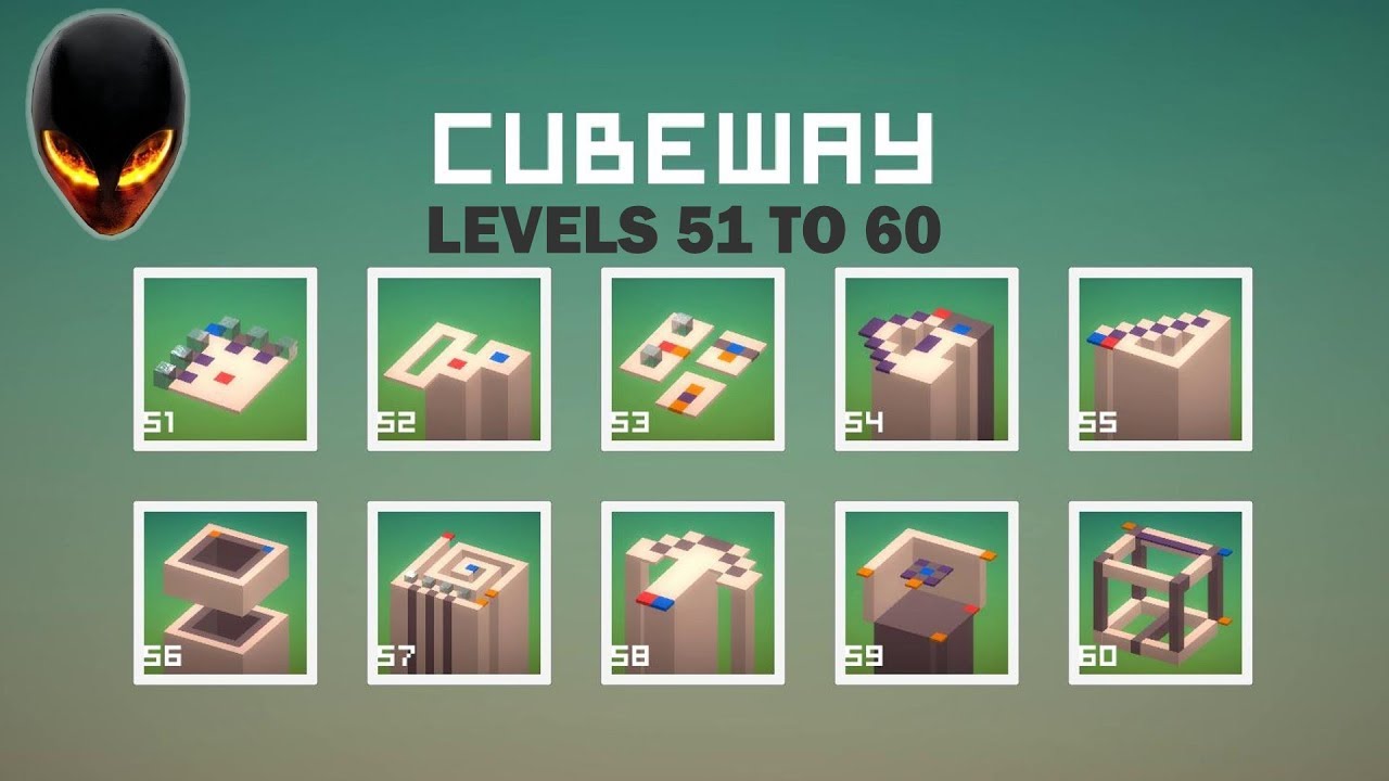 Cube Way: Levels 51 to 60 (Minimal Puzzle Game) - YouTube