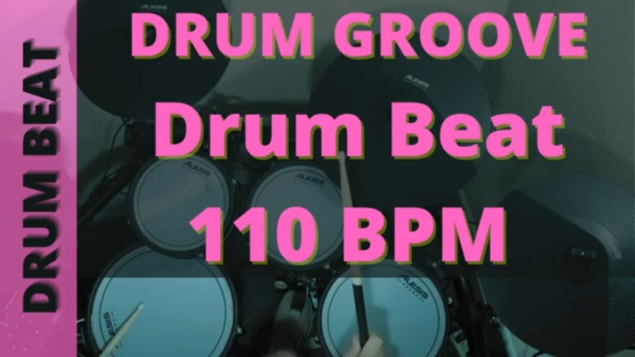 Drum Groove @ 110 BPM - Drum Backing Track - Drums Only - YouTube