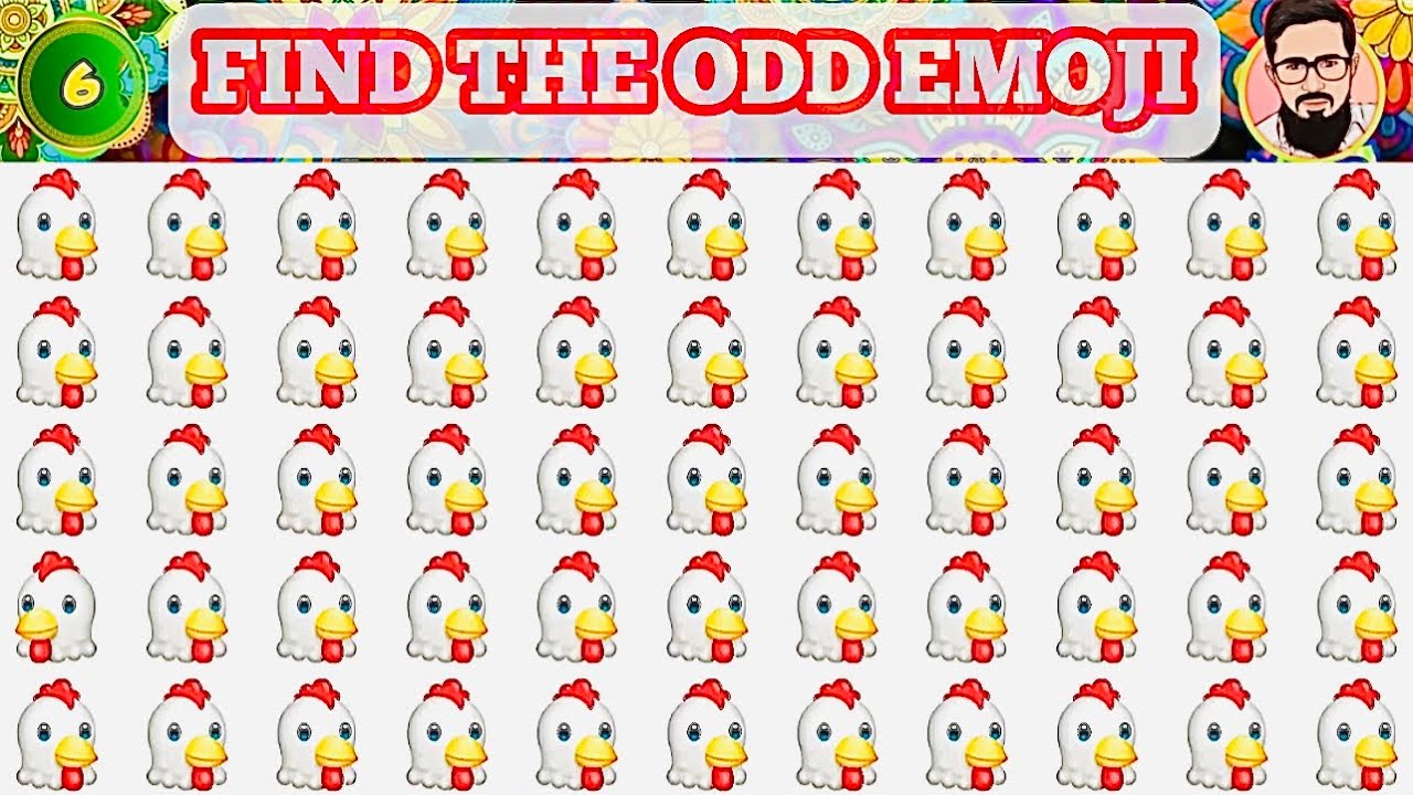 Find The Odd Emoji One Out | Emoji Find Challenge Game | Find The Odd ...