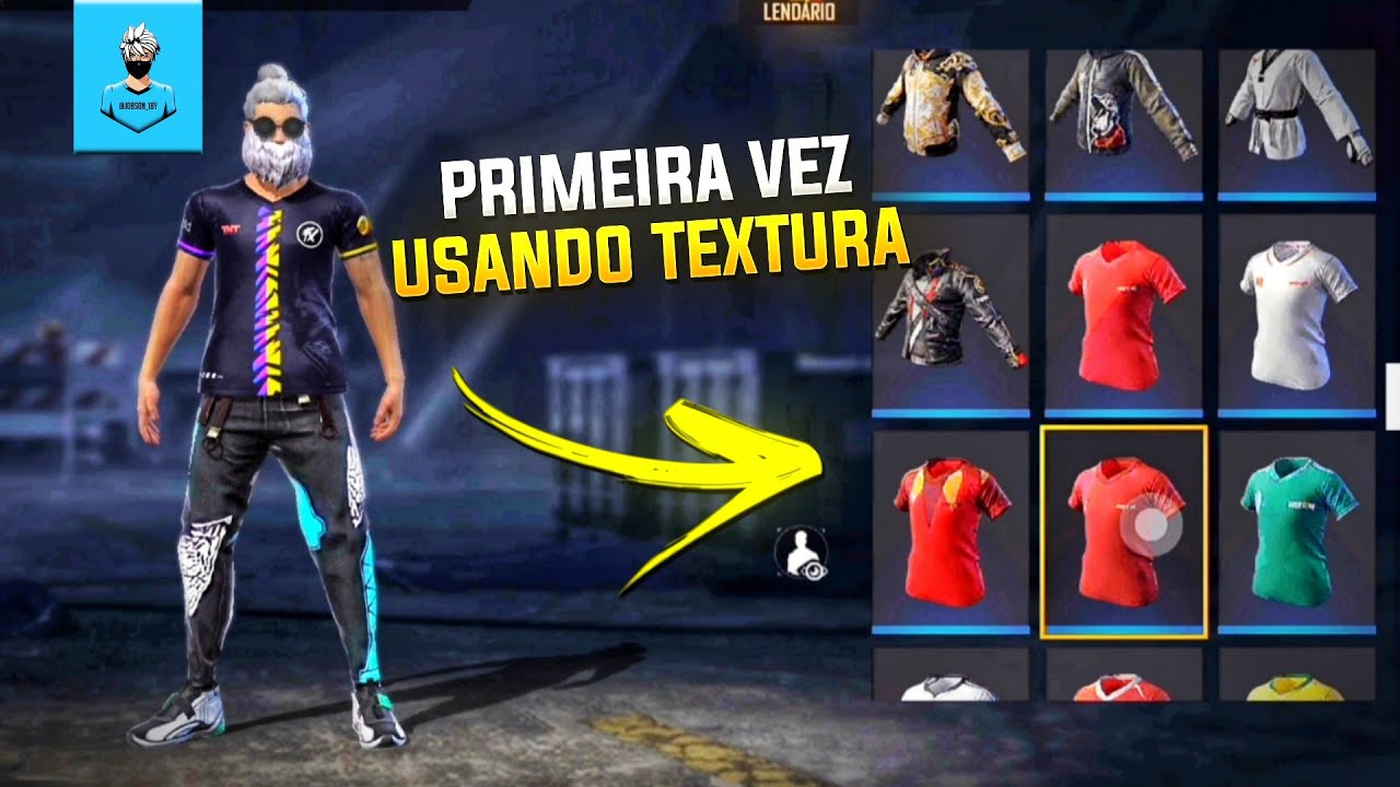 USANDO TEXTURA PELA PRIMEIRA VEZ NO FREE FIRE!! - YouTube