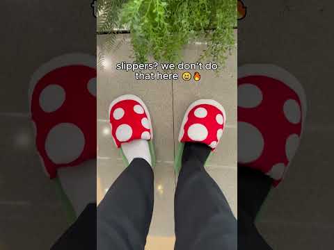 Power-up your feet with Super Mario-inspired mushroom slippers! - YouTube