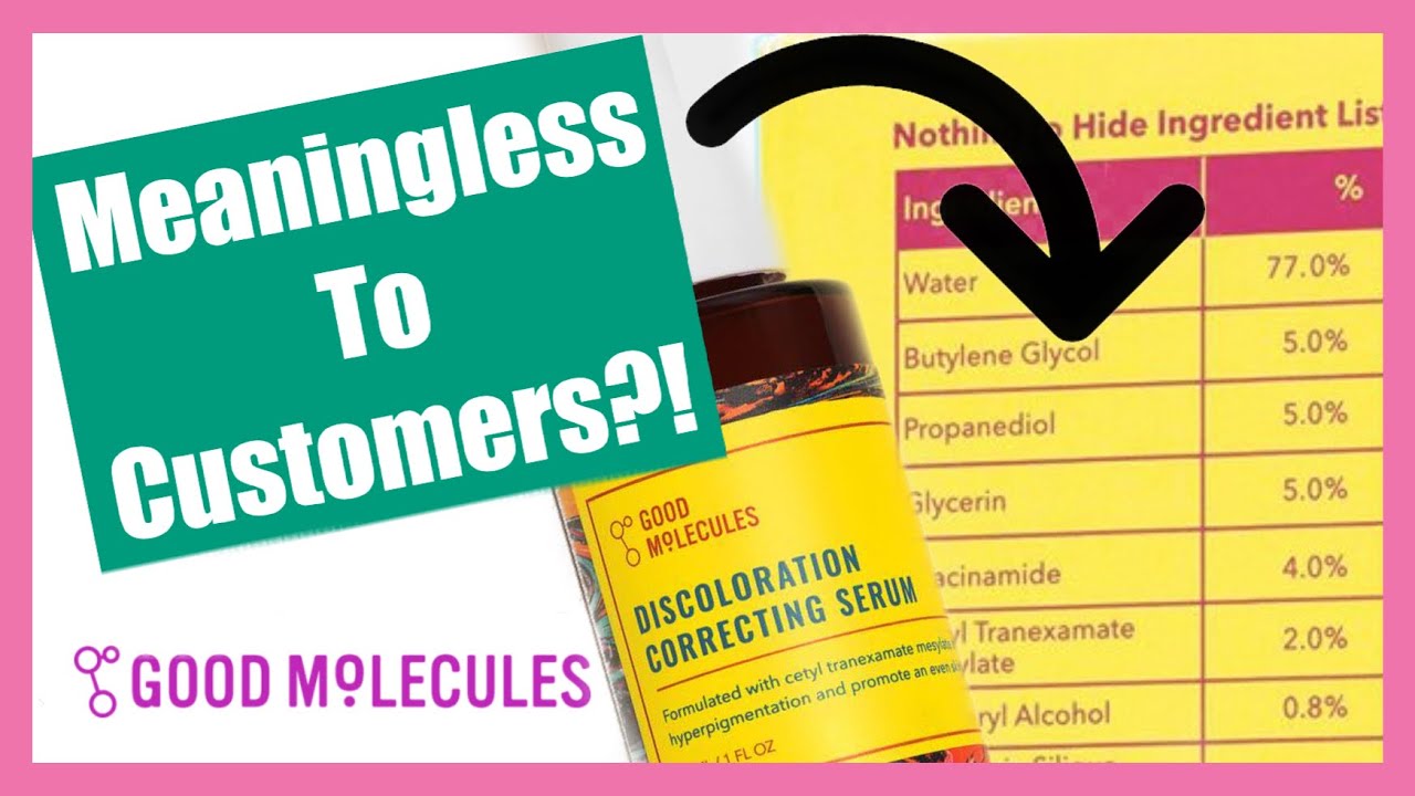 Good Molecules EXPOSES Ingredients List (Chemist Thoughts) - YouTube