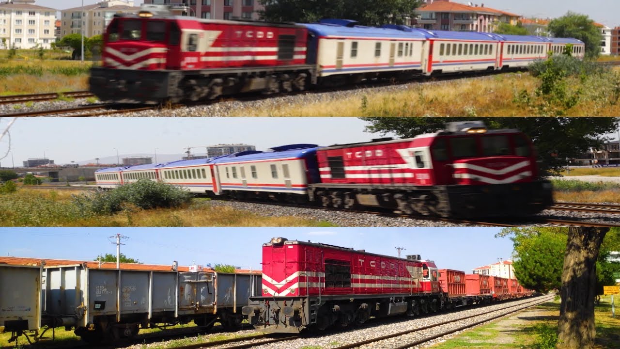 TCDD DE 24000 Pamukkale Ekspresi ve DE 24000 yük treni - YouTube