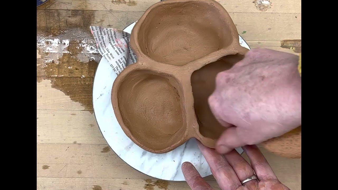 Part 2: Rounded Triple Pinch Pot - Ceramics Demonstration - YouTube