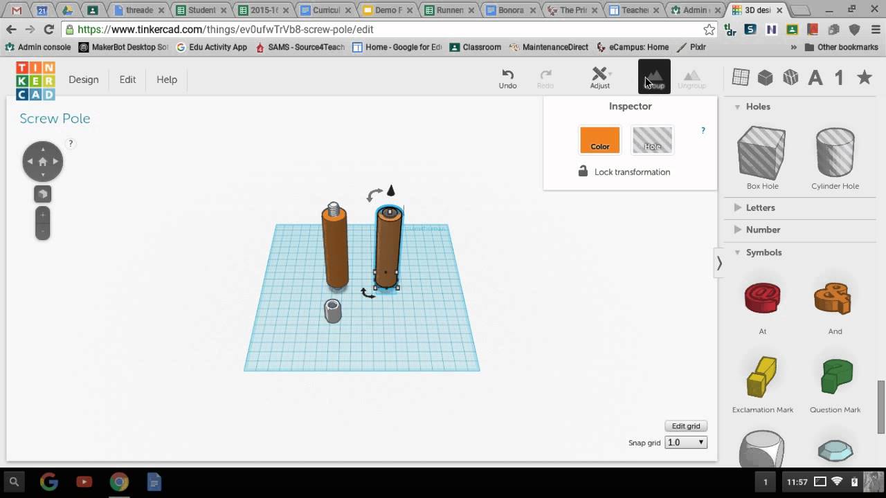 Tinkercad Making an Assembled Print - YouTube