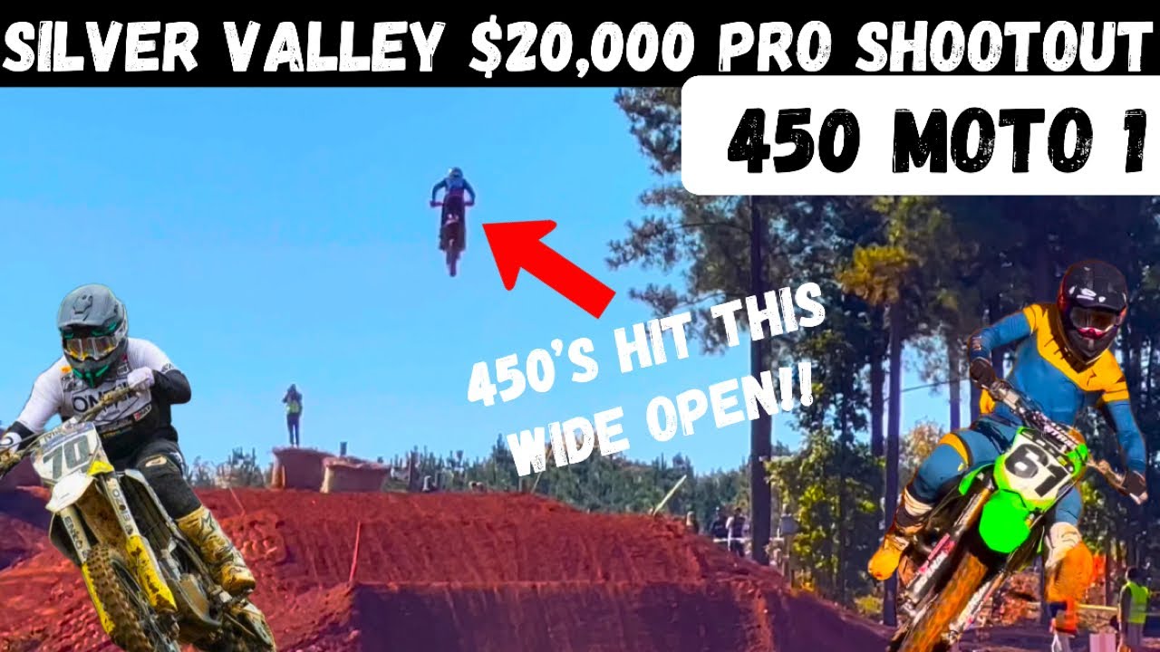 450’s Hit MASSIVE Triple WIDE OPEN! $20,000 Pro Shootout 450 Moto 1 ...