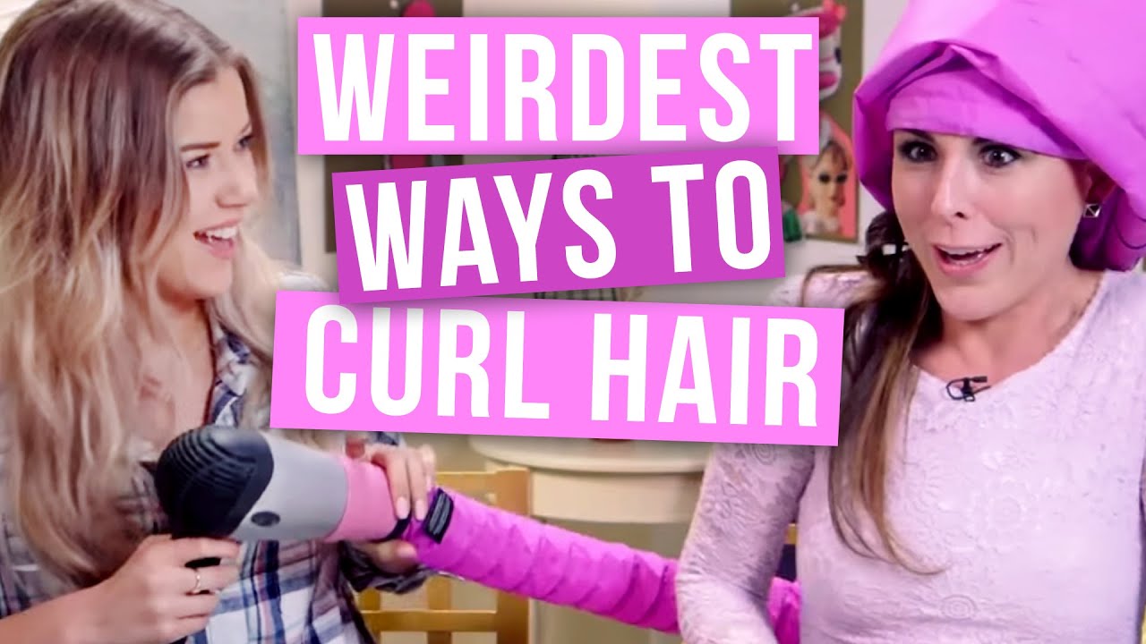 4 Weirdest Ways to Curl Your Hair - YouTube