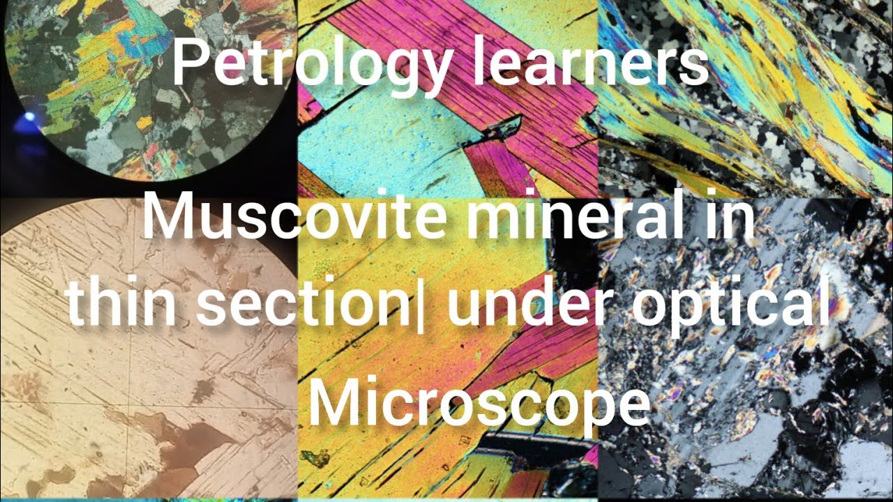 identification of muscovite mineral in thin section| under optical ...