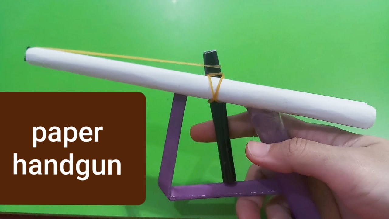 Membuat tembak tembakan dari kertas - Paper handgun - YouTube