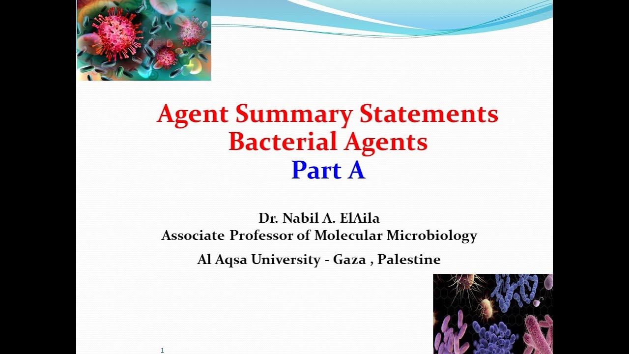 Chapter 5 Agent Summary Statements Bacterial Agents Part A - YouTube