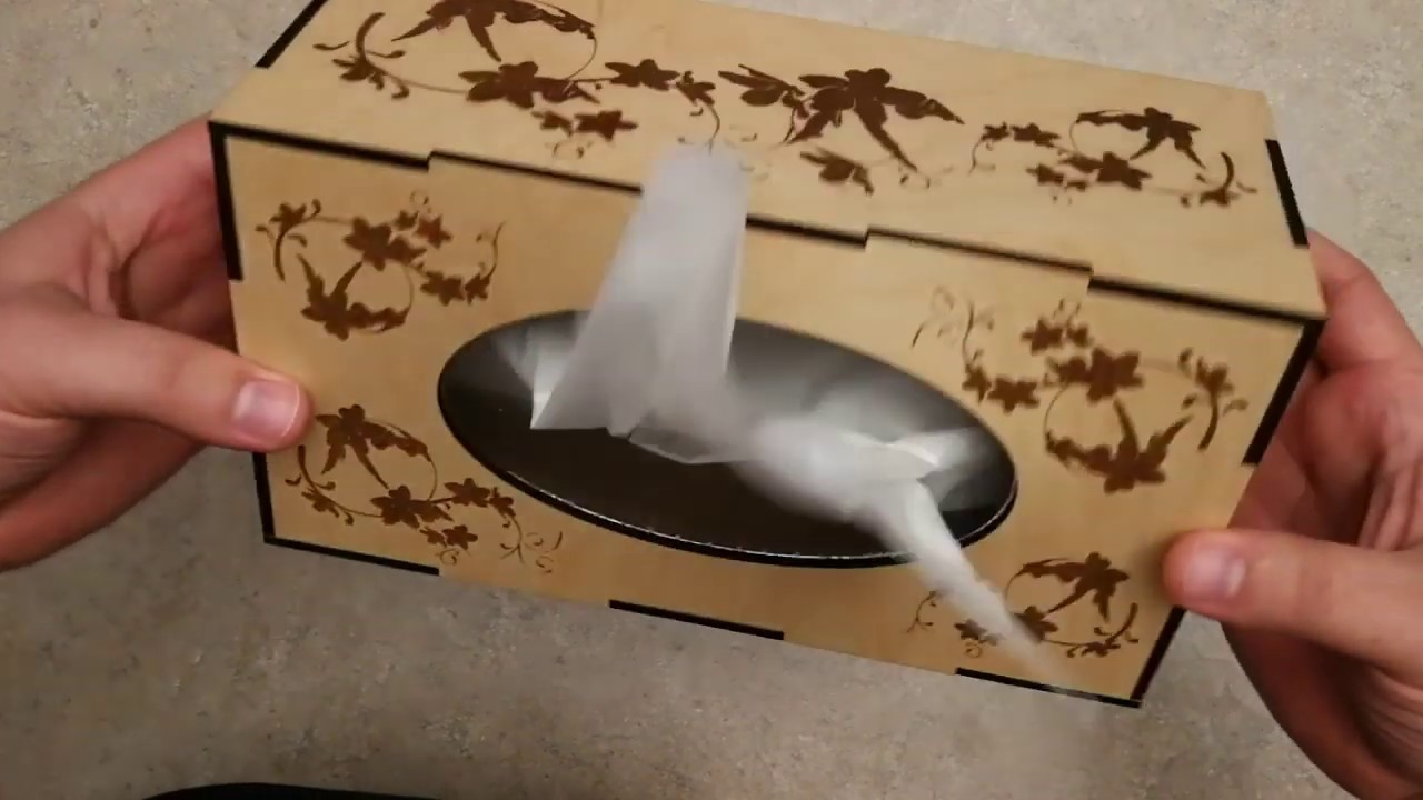 Laser Cut Tissue Box Cover YouTube Laser Cut Tissue Box Cover YouTube