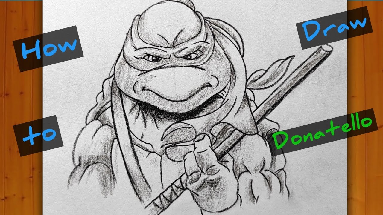 How to draw Donatello for teenage mutant ninja turtles || step by step ...