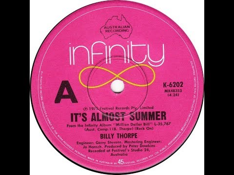 Billy Thorpe - It's Almost Summer (45 RPM Vinyl) - YouTube