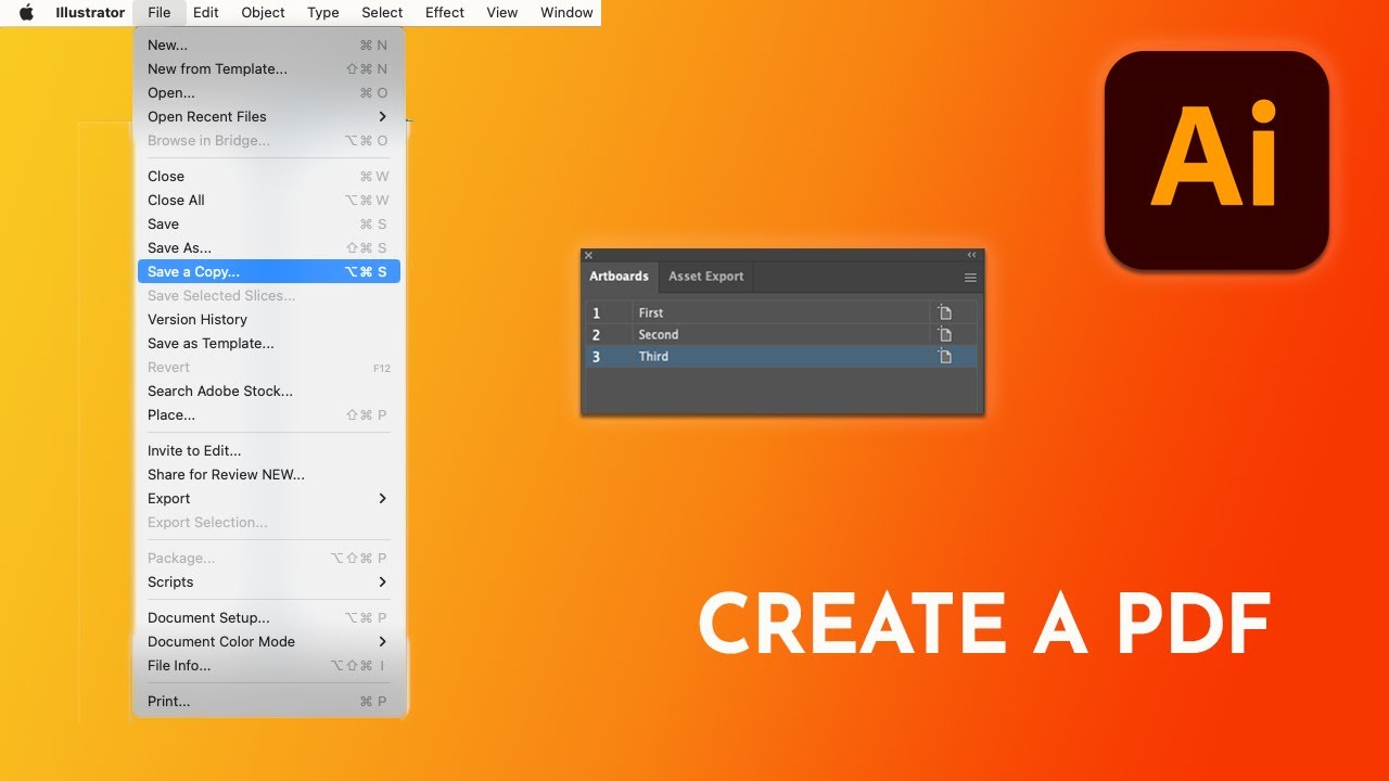 Create A PDF In Illustrator By Using Save A Copy YouTube Create A PDF In Illustrator By Using Save A Copy YouTube