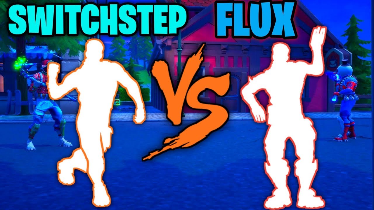 FORTNITE SWITCHSTEP EMOTE VS FLUX EMOTE!!! - YouTube
