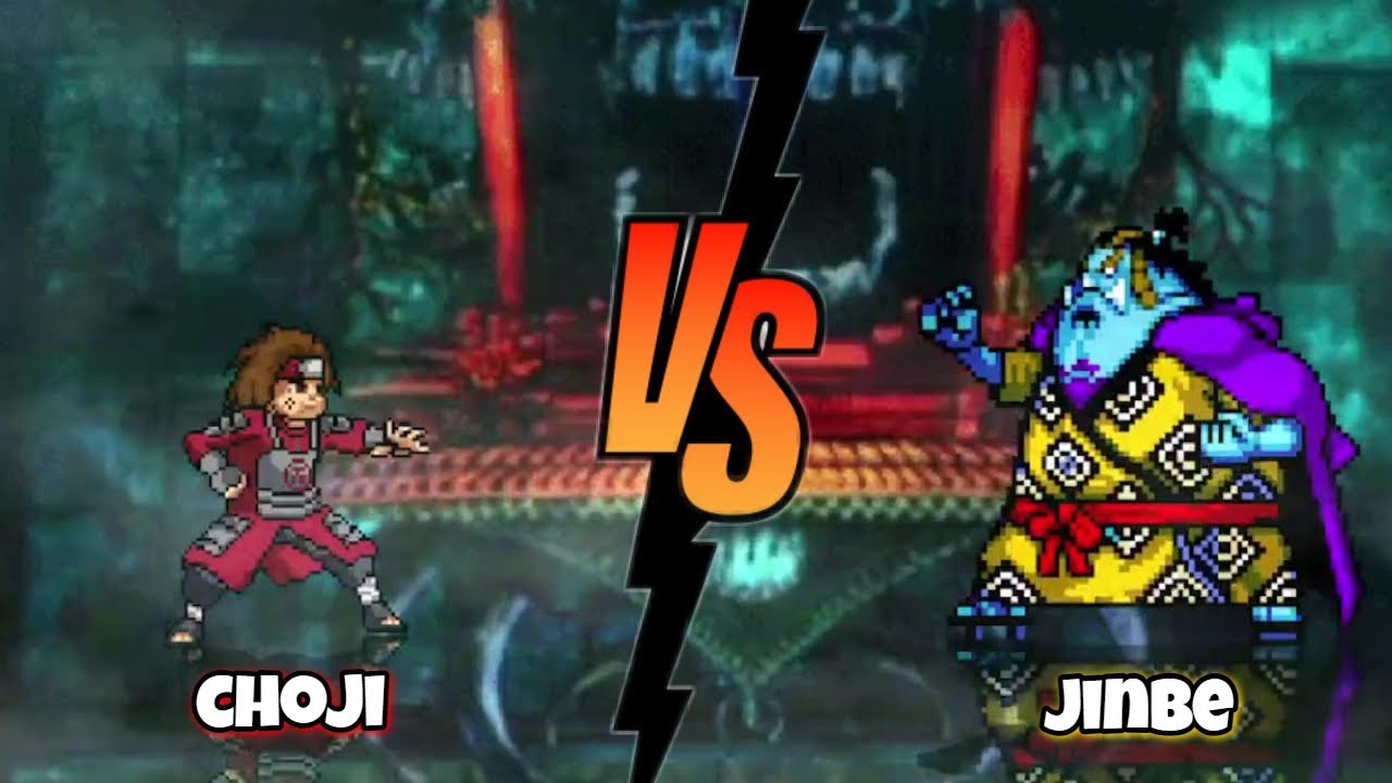 Jinbe Vs Choji one piece x naruto fights / mugen - YouTube