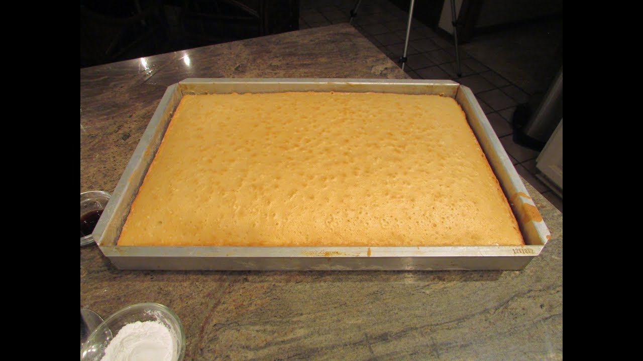 White Half Sheet Cake by Diane Lovetobake - YouTube