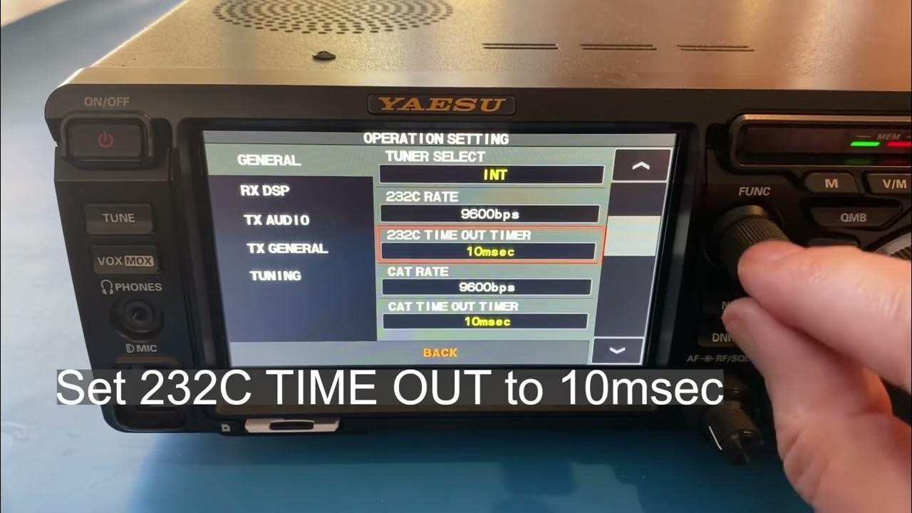 Yaesu FT-DX10 Configuration to use M5Stack smart CAT/CIV display - YouTube