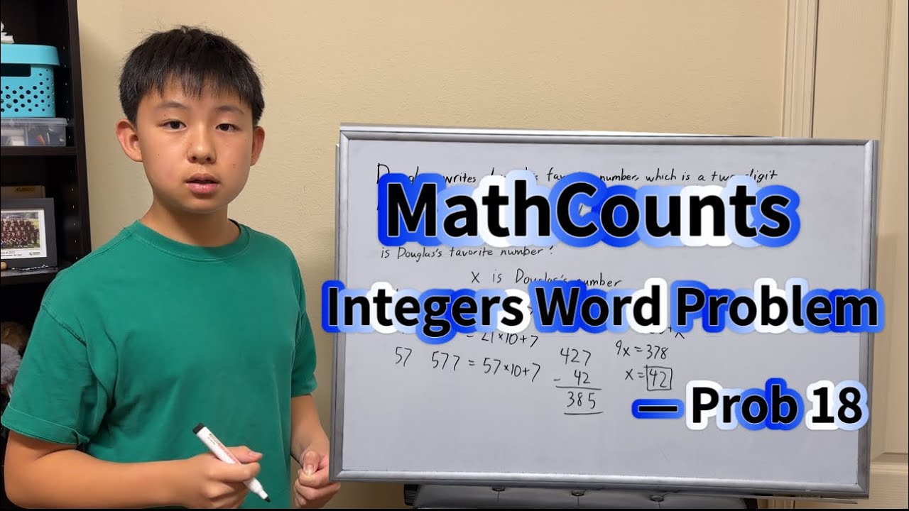MathCounts Integers Word Problem — Prob 18 - YouTube