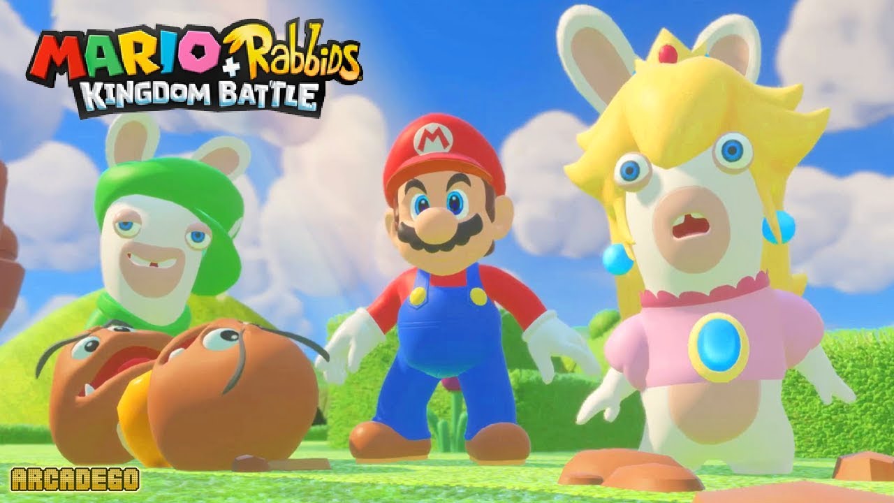 Mario + Rabbids Kingdom Battle 100% Walkthrough Part 1 - WORLD 1 ...